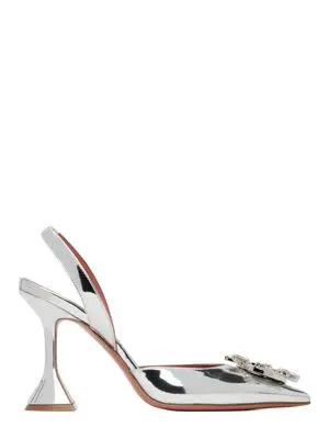 Amina Muaddi Begum High Heels - Silver
