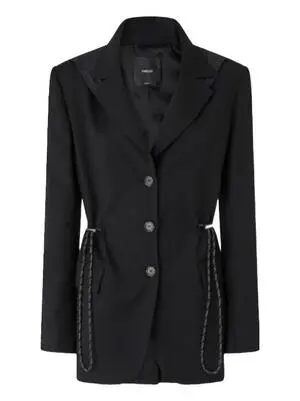 Pinko Drawstring Hooded Jacket - Black