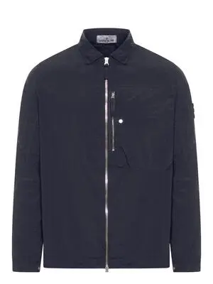 Stone Island Compass Patch Zip-up Jacket - Blue