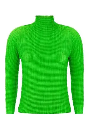 Issey Miyake Turtleneck Knit Pullover - Green