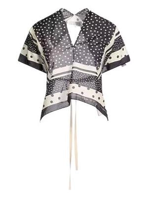 MAISON MARGIELA Polka Dot Woven Top - Black