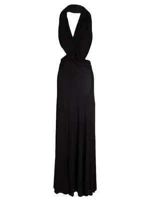 Saint Laurent Flared Jersey Dress - Black