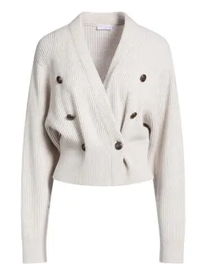 Brunello Cucinelli Brunello Cucinelli Cashmere V-Neck Knitted Sweater Grey