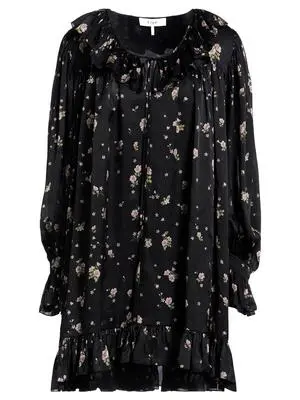 Chloé Floral-print Silk Dress - Black
