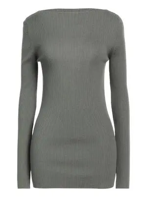 Rick Owens Solidcolor Longsleeve Knit Sweater - Gray