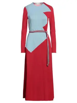 Tory Burch Long Sleeve Midi Dress - Red