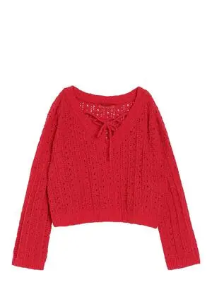 MAXCO. Solid-color Lightweight Knit Long Sleeves