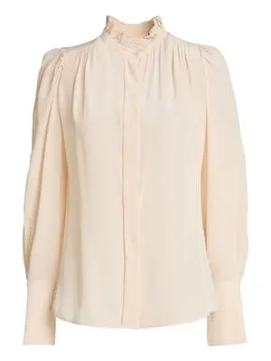 ISABEL MARANT ÉTOILE Isabel Marant Satin Mandarin Collar Blouse