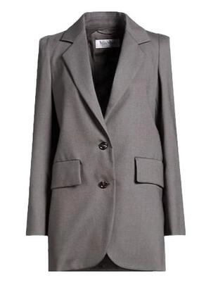 Max Mara Minimalist Onebutton Blazer - Grey