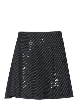 Rag & Bone Striped A-line Skirt - Black