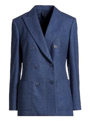 Max Mara Minimalist Doublebreasted Blazer - Blue
