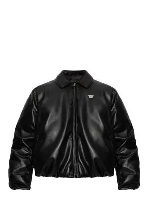 MISBHV Faux-leather Bomber Jacket - Black