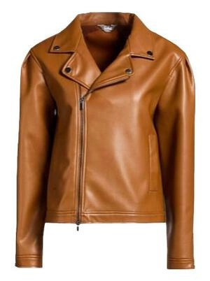 Max Mara Minimalist Biker Jacket - Brown