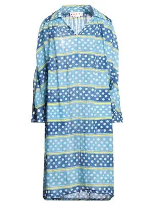 Marni Polka Dot Long-sleeve Dress - Blue