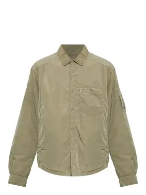 C.P. COMPANY Chrome-r Lens Padded Button Overshirt - Green