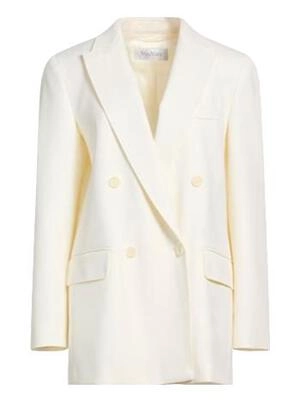 Max Mara Minimalist Double-breasted Cool Wool Blazer - No