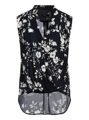 Rag & Bone Sleeveless Floralprint Top Blue