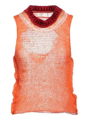 Marni Colorful Sleeveless Knit Top Orange
