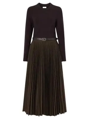 Simkhai Knitted Top With Pleated Skirt - Black