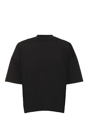 THE ROW Crewneck Shortsleeve Cropped Top - Black