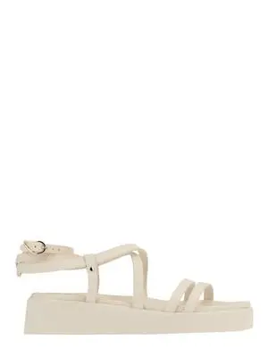 ANCIENT GREEK SANDALS Logo Flat Sandals - Nude
