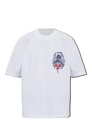 ALLSAINTS Skull Heart Graphic Short Sleeve T-shirt - White