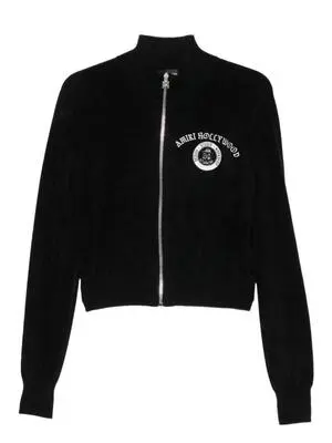 Amiri Logo-embroidered Cardigan - Black