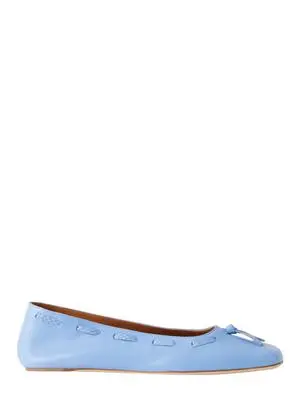 STAUD Woven Leather Ballet Flats