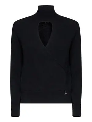 Herno Resort Wrap-Effect Sweater Black