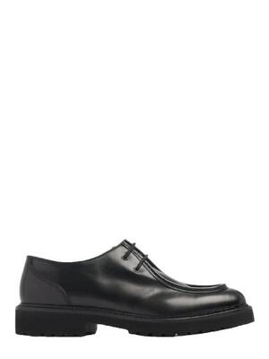 DOUCAL'S Round Toe Platform Flat - Black