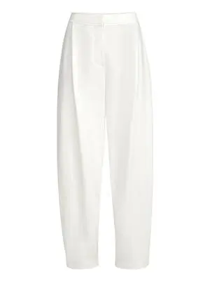 Brunello Cucinelli Cotton Smooth French-terry Pleated Track Trousers - White