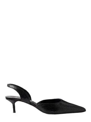 Staud Snakeprint Highheeled Shoes - Black