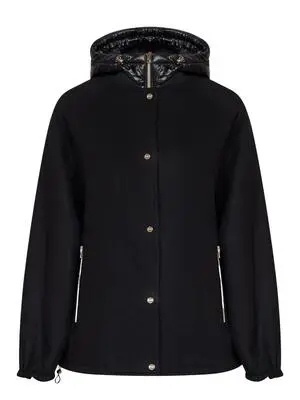Herno Oversized Patchwork Coat - Black