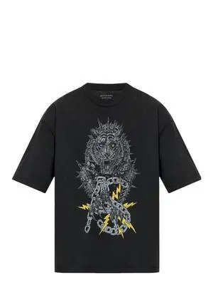 ALLSAINTS Graphic Print Short Sleeve T-shirt - Black