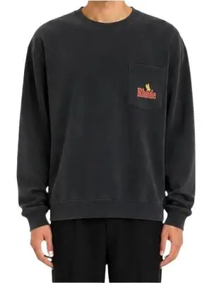 Rhude Logo-print Chest Pocket T-shirt - Black