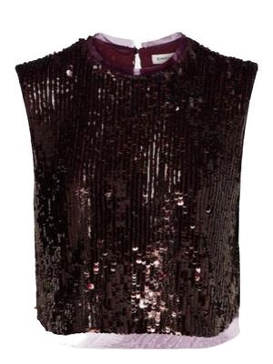 Simkhai Simkhai Cydia Sequined Top Brown