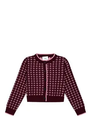 Fendi Structured Ff Cardigan - Brown