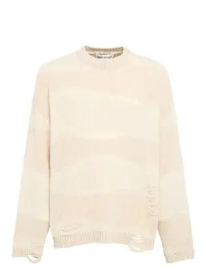 Our Legacy Crew Neck Pullover With Ripped Details - No