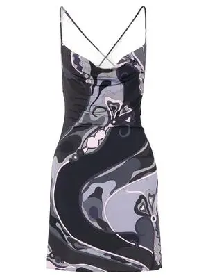 Emilio Pucci Printed Satin-jersey Mini Dress - No