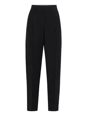 Brunello Cucinelli Viscose And Virgin-wool Tuxedo Trousers - Black