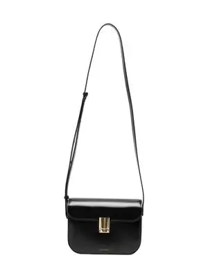 Calvin Klein Leather Shoulder Bag - Black