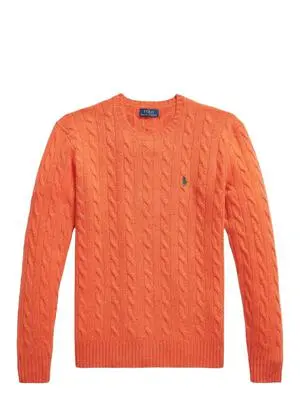 Polo Ralph Lauren Polo Ralph Lauren Cable-Knit Crew Sweater Orange