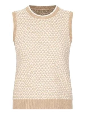 Varley Jenson Geometric-knit Sweater Nude