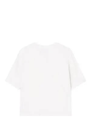 Giorgio Armani Short-sleeve Crewneck T-shirt In Triple-layer Silk Georgette - No