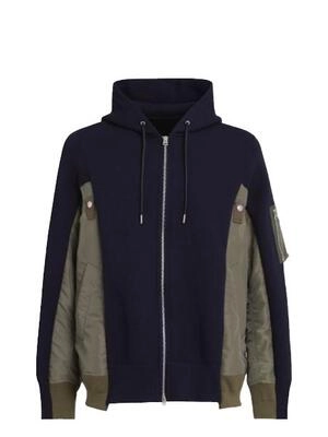 Sacai Hooded Knitwear - Black