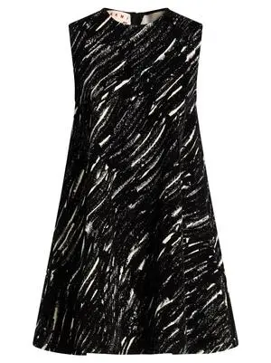 Marni Sleeveless Colorblock Flared Dress - Black