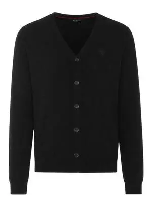 Gucci V-neck Logo Cardigan - Black