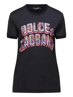Dolce & Gabbana Printedlogo Shortsleeve Tshirt - Black