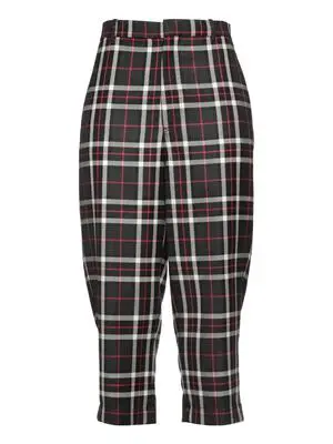 Marni Wide-leg Plaid Trousers - Black
