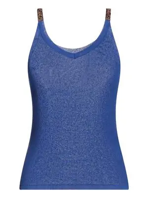 Max Mara Max Mara Sleeveless V-Neck Knit Top Blue